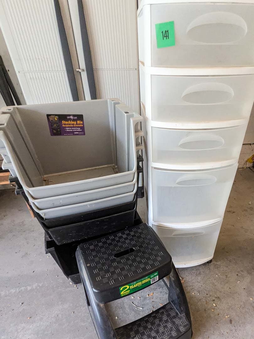 141. 5-Drawer Storage, Step Stool + Bins – Changing Spaces SRS