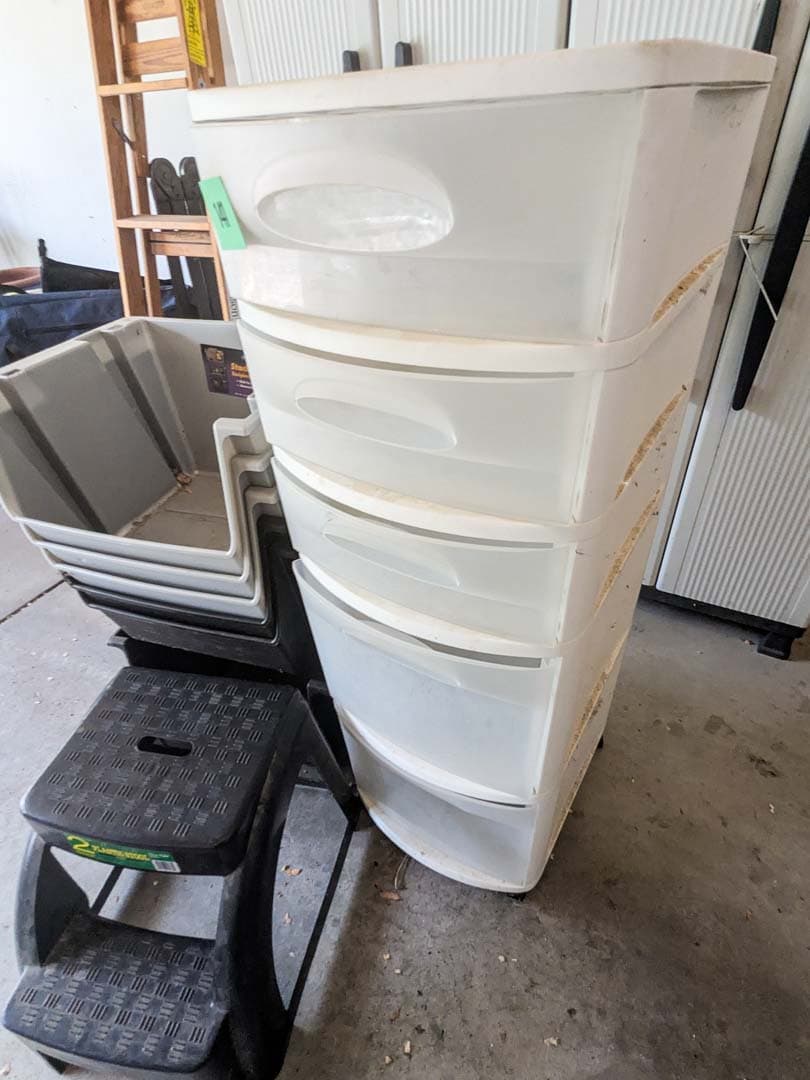 141. 5-Drawer Storage, Step Stool + Bins – Changing Spaces SRS